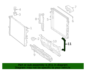 167-504-13-00 - Radiator Support Air Duct Bracket 2020-2024 Mercedes ...