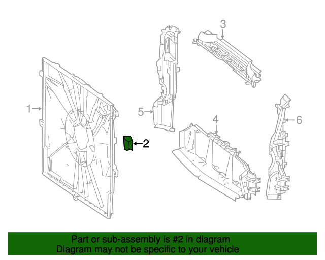 006-988-96-78 - Engine Cooling Fan Shroud Clip 2016-2023 Mercedes-Benz ...