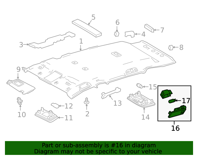 2019-2024 Toyota Cargo Lamp 81330-0E010 | Discount Parts Monster