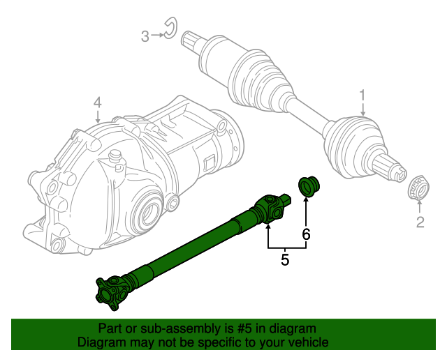 26-20-9-425-908 - Drive Shaft 2016-2018 BMW X5 | AutoNationParts.com