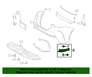 2021-2024 Toyota Highlander Bumper Filler 52512-0E010 | Sparks Parts