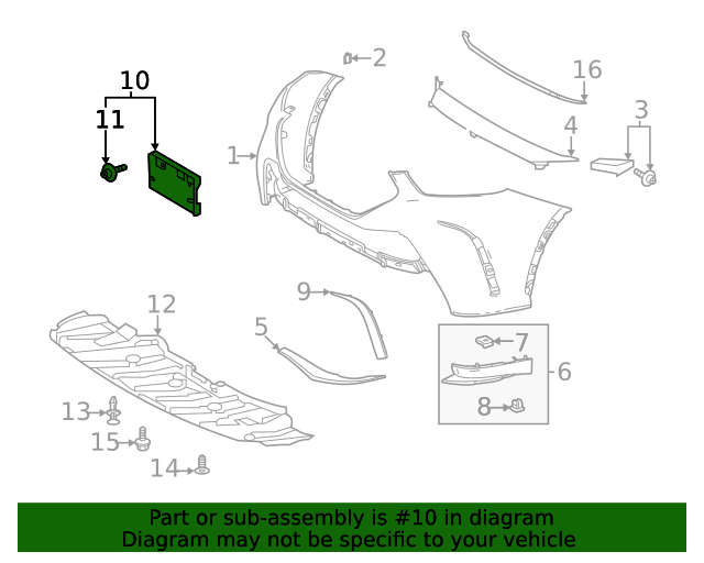 52114-0E200 - License Bracket - 2021-2023 Toyota Highlander | Nucar ...