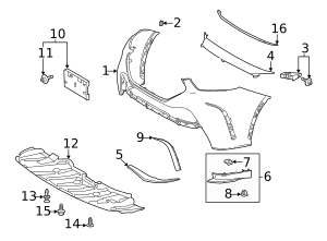 2021-2024 Toyota Highlander Extension Insert 52117-0E030 | Toyota Parts ...