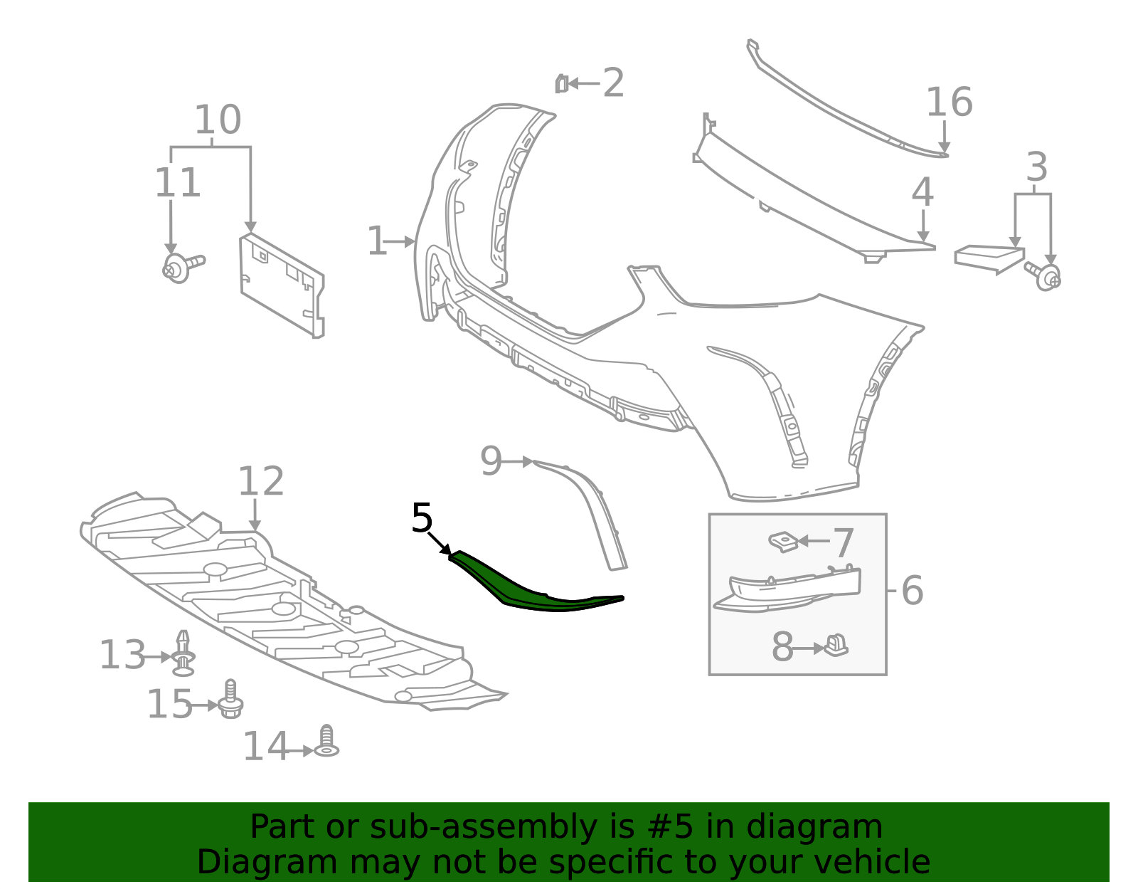 2021-2024 Toyota Highlander Molding Front Bumper - PASSENGER SIDE 52712 ...