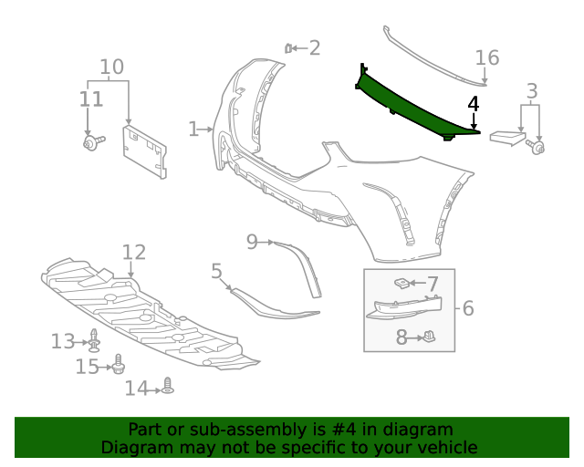 2021-2023 Toyota Highlander Cover Molding 52711-0E901 | Parts Reliable ...