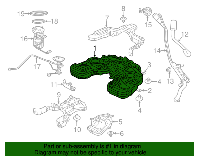 2011 Mopar Fuel Tank 68140733aa | TascaParts.com