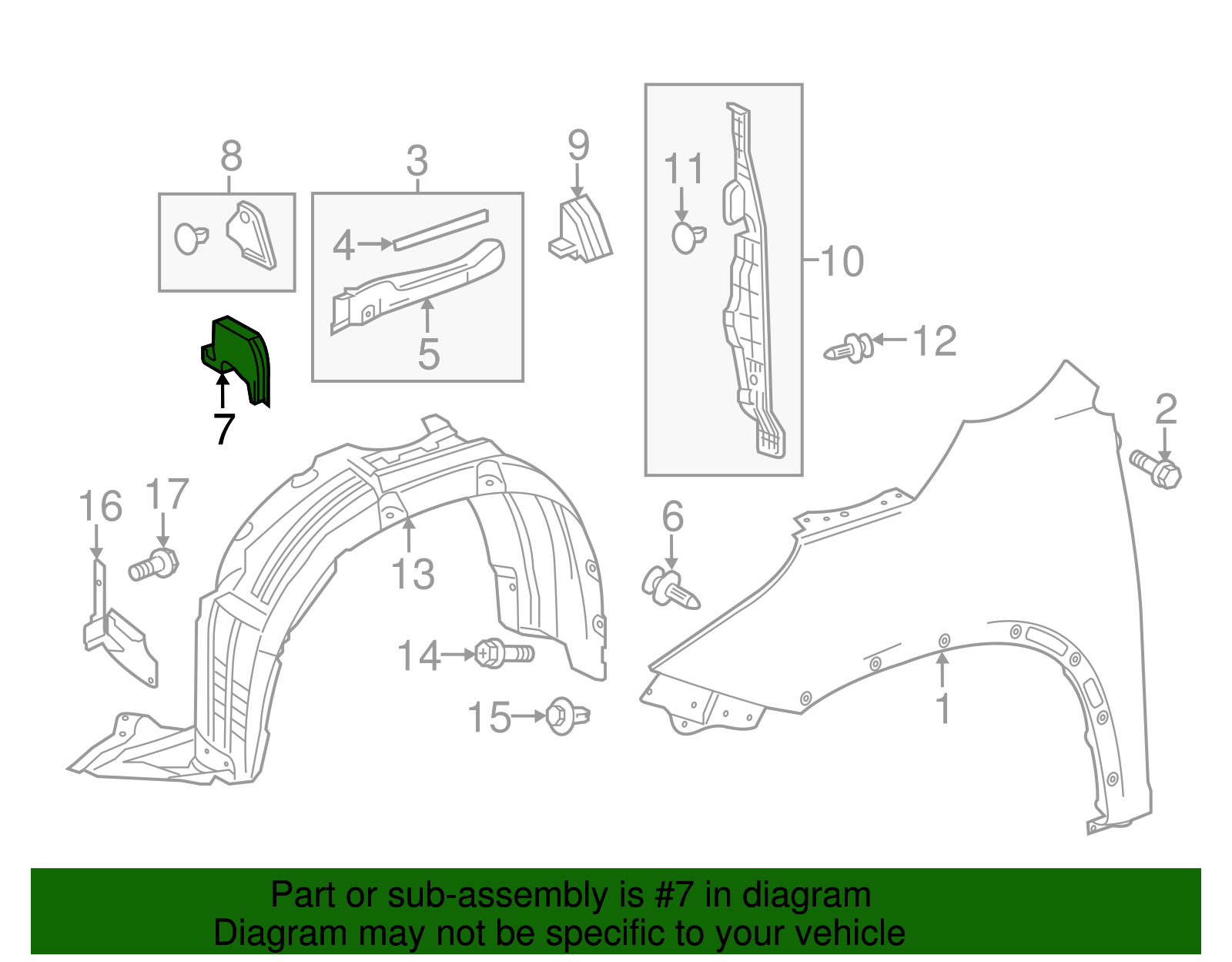 2014-2019 Toyota Highlander Air Guide 53154-0E020 | OEM Parts Online