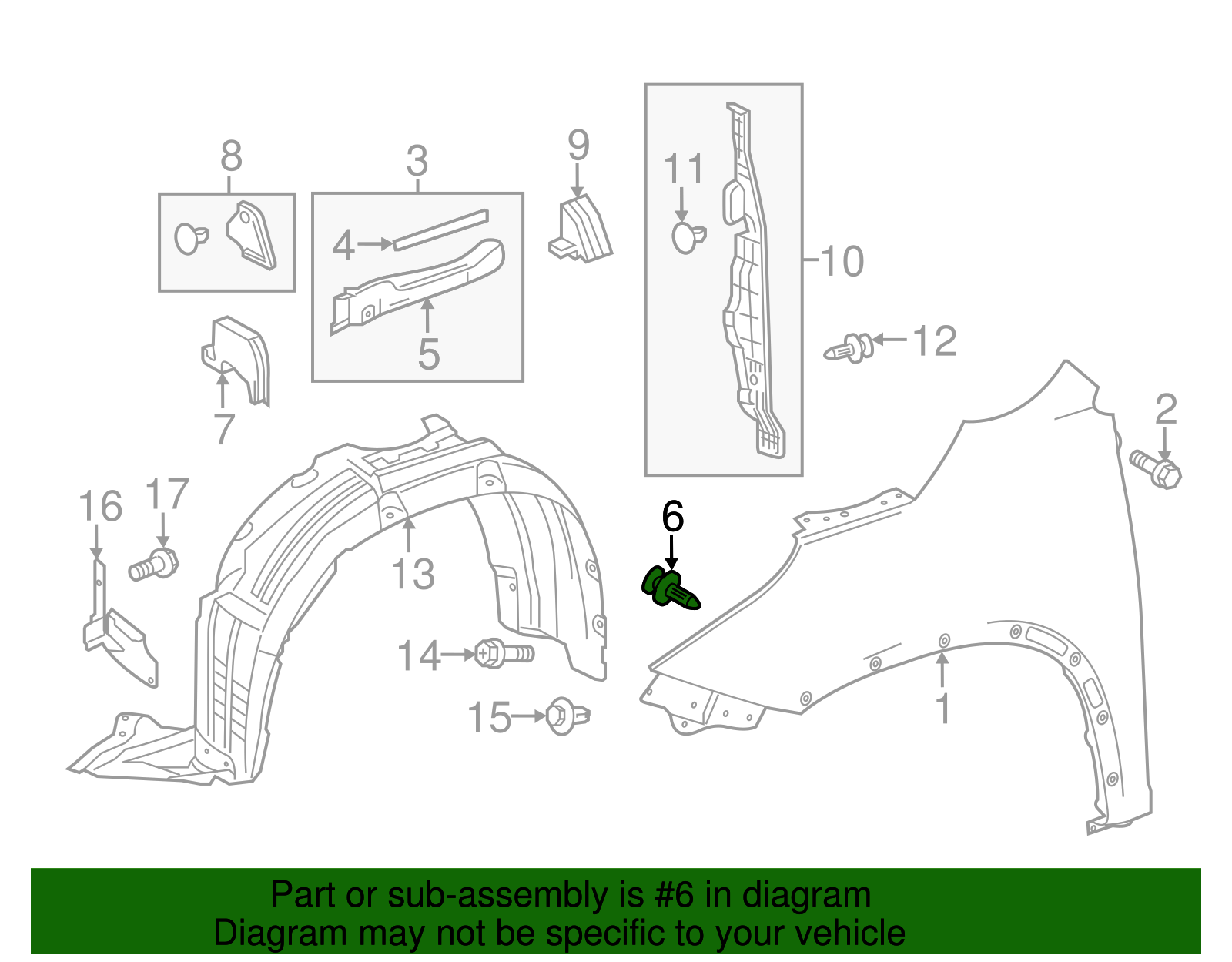 90467-07164 - Fender Liner Clip 1997-2020 Toyota | Longo Toyota Parts