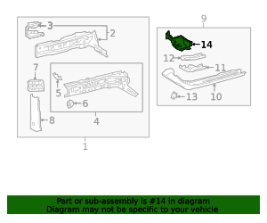 57078-F4011 - Torque Box - 2018-2021 Toyota C-HR | OEM Genuine Toyota Parts