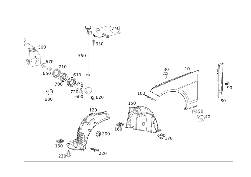 212-880-07-18 - 2010-2016 Mercedes-Benz - Fender, Front | Buy Mercedes ...