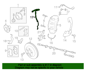 2011-2015 Volkswagen Touareg Brake Hydraulic Line 7P0-611-701-B ...