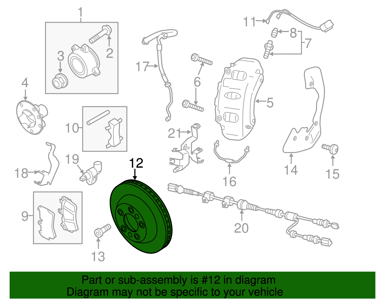 2011-2015 Volkswagen Touareg Rotor 7P6-615-302-B | VW Direct Auto Parts