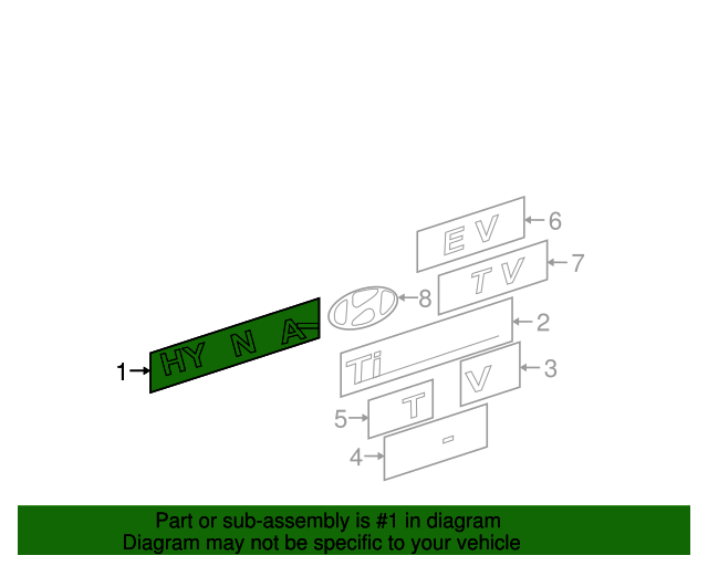 2003-2007 Hyundai Tiburon Nameplate 86310-2C020 | OEM Parts Online