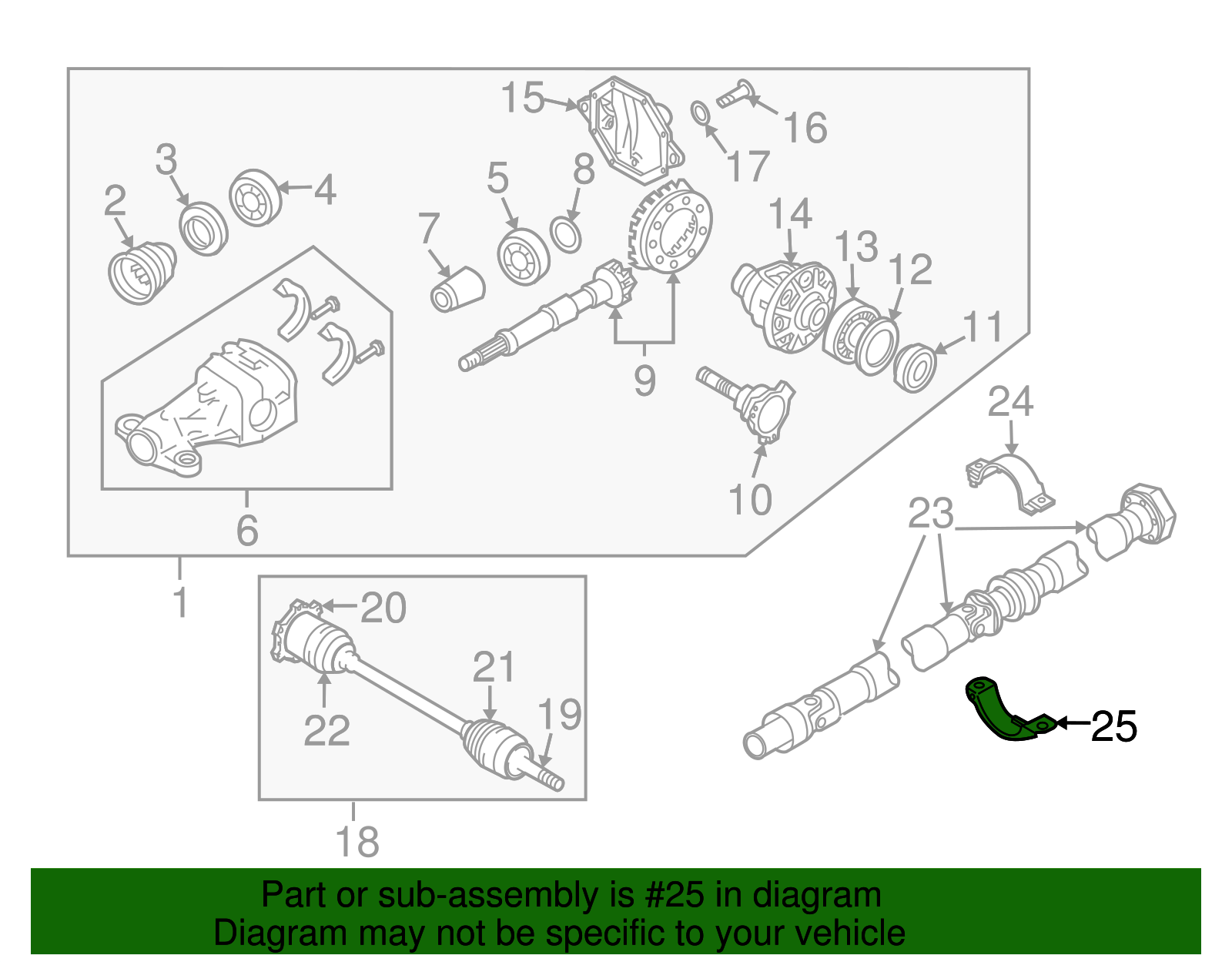 2016-2017 Infiniti QX50 Drive Shaft Assembly Lower Bracket 37511-EH001 ...