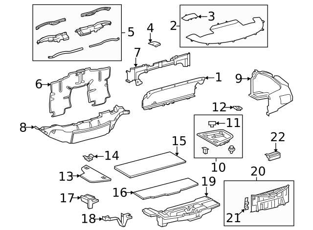 2024 Lexus LC500 Package Tray Trim 64330-11030-E2 | AutoNationParts.com