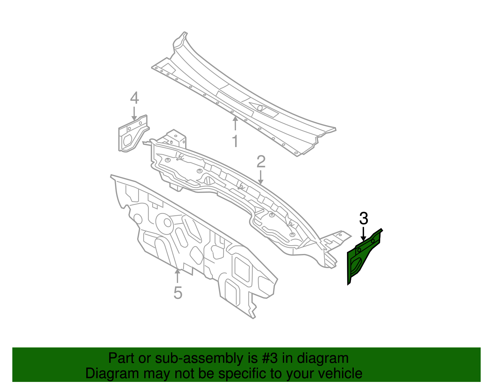 66728-1F100 - Side Extension 2005-2010 Kia Sportage | Kia.Parts Store
