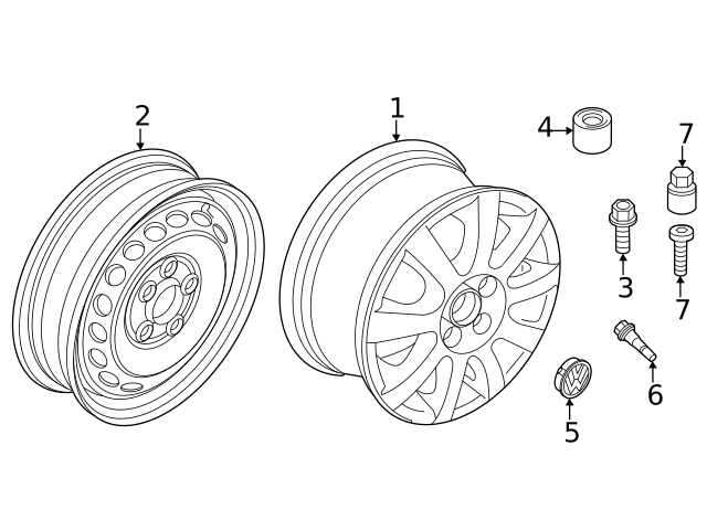 3QF-601-025-T-FZZ - Wheel, Alloy 2024 Volkswagen | AutoNation Parts