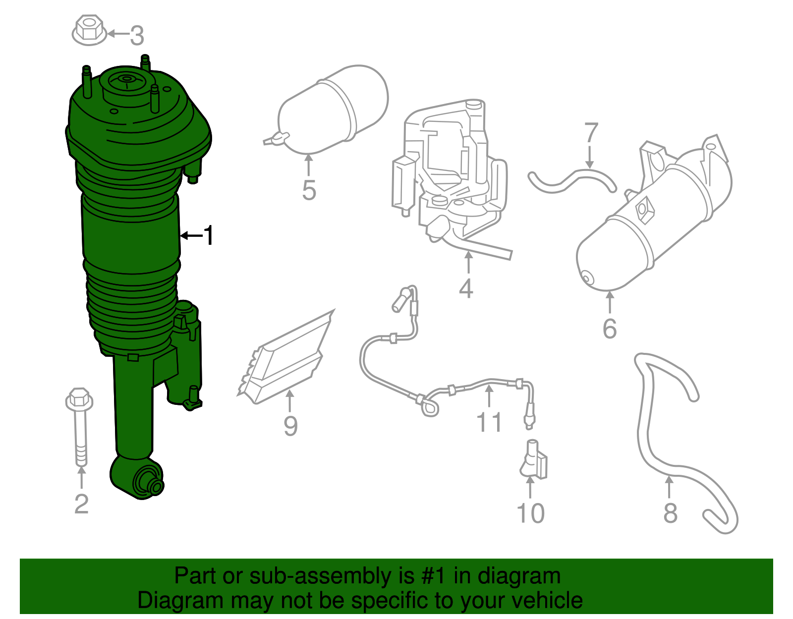 2017-2022 BMW M760i xDrive Strut 37107915949 | OEM Parts Online