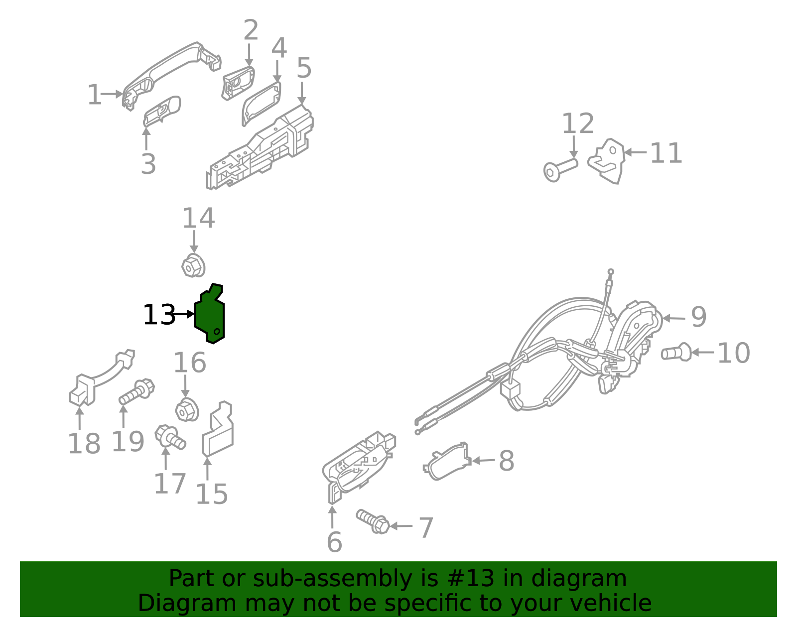 2018-2025 Nissan Upper Hinge 82400-5RB0A | Temecula Nissan Parts