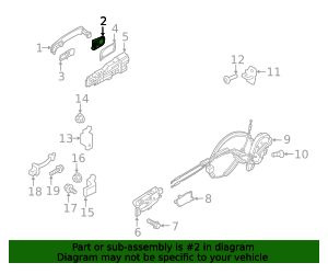 82646-5EF3A - Handle, Outside Escutcheon - 2018-2025 Nissan | Nissan ...
