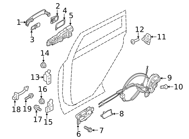2018-2024 Nissan Handle, Outside Escutcheon 82646-5RB7C | Nissan Parts Plus