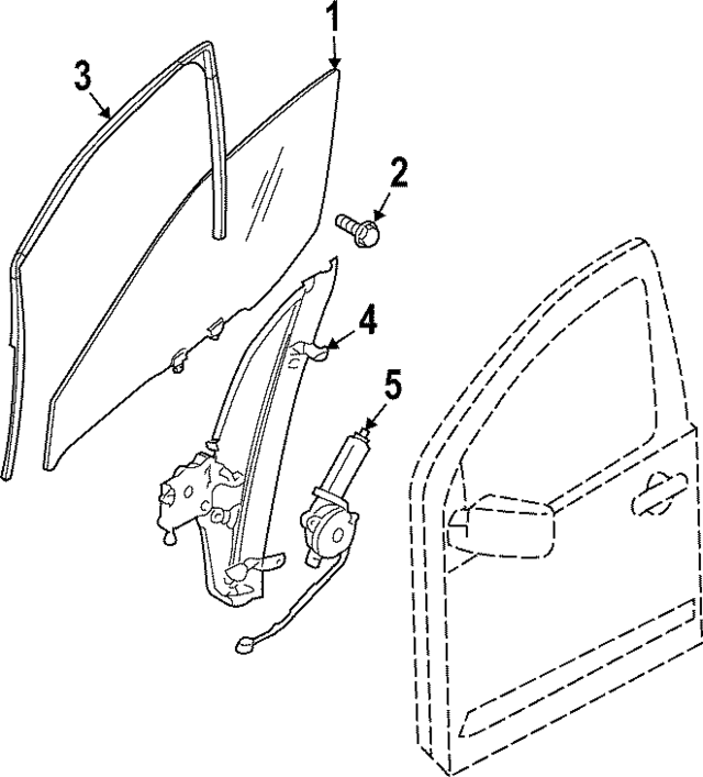 2023-2024 Nissan Frontier Door Glass 80300-9BU0B | OEM Parts Online