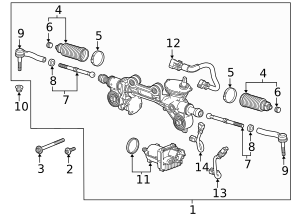 2021-2024 GM Electric Belt Drive Rack and Pinion Steering Gear 86544924 ...