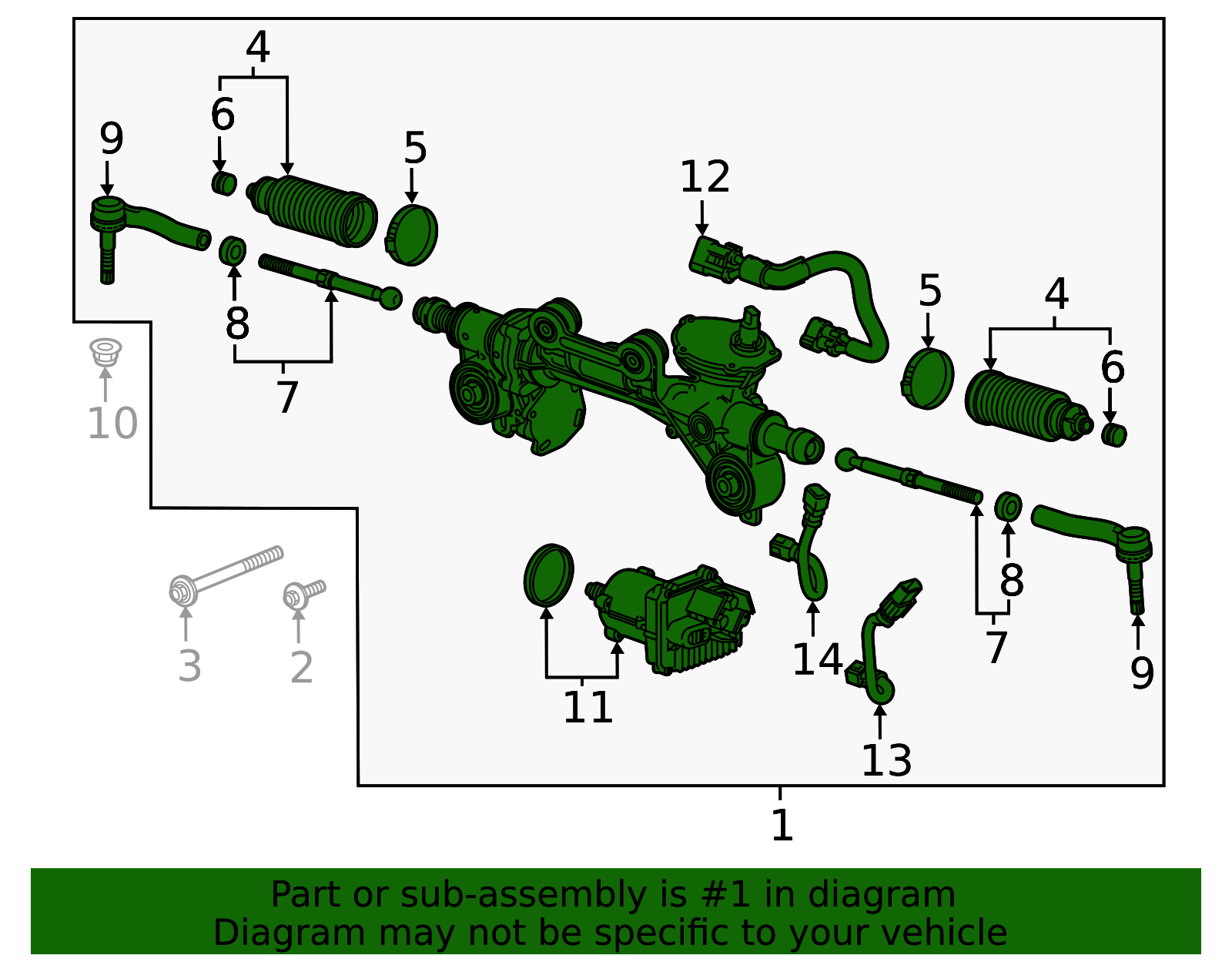 2021-2024 GM Electric Belt Drive Rack and Pinion Steering Gear 86544924 ...