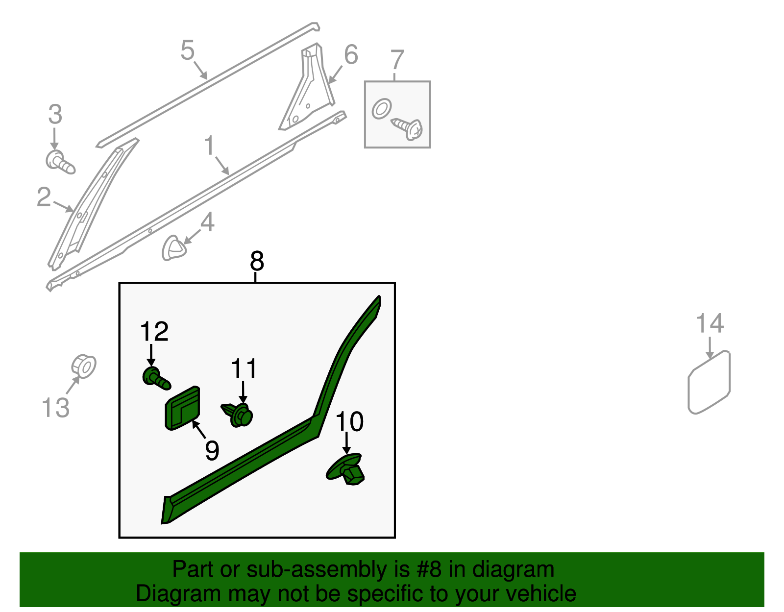 87732-C6000 - Body Side Molding 2016-2020 Kia Sorento | Kia.Parts Store