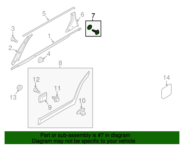 82290-3L000 - Belt Molding Screw 2010-2022 Kia | Kia.Parts Store