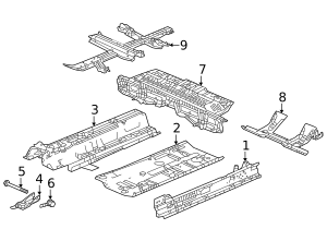 OEM 2023 Honda Civic Center Floor Pan 65120-T60-A00ZZ | Honda ...