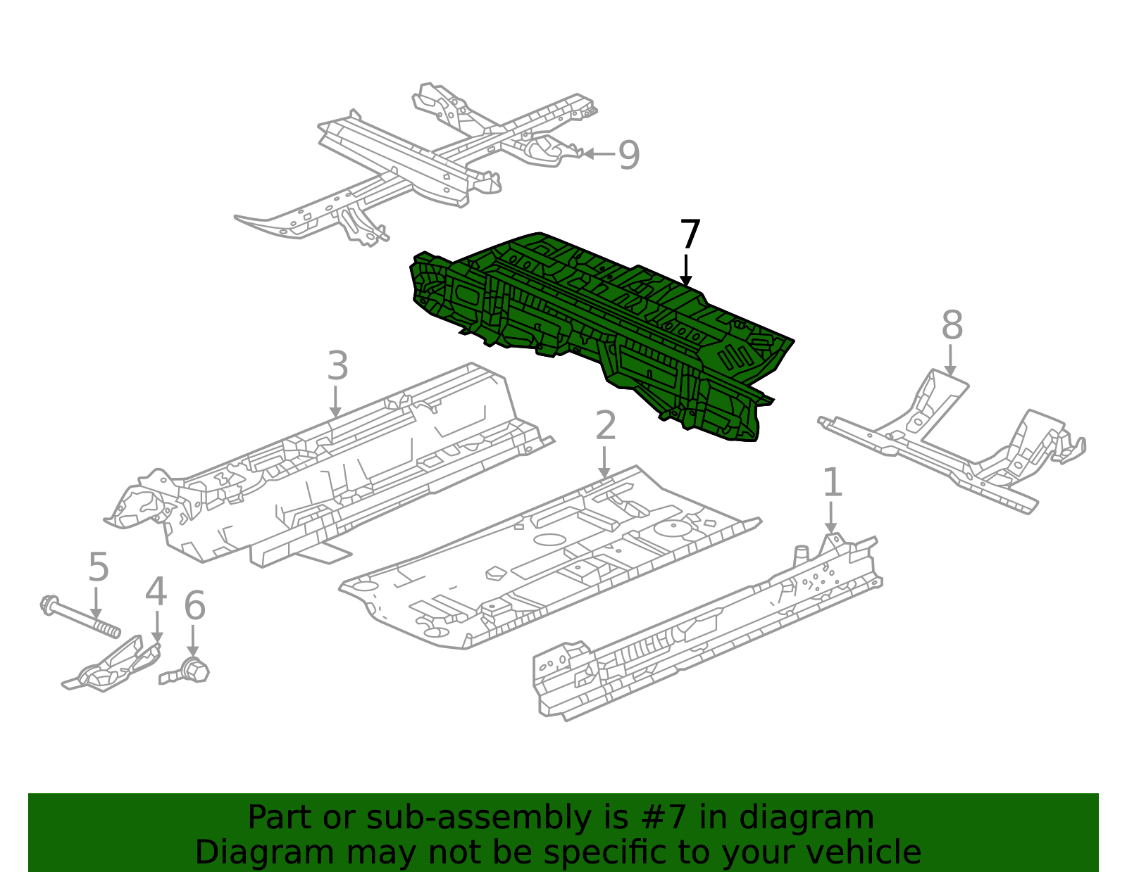 2022-2024 Honda Civic Center Cross-Member 65700-T20-A00ZZ | Honda Parts ...