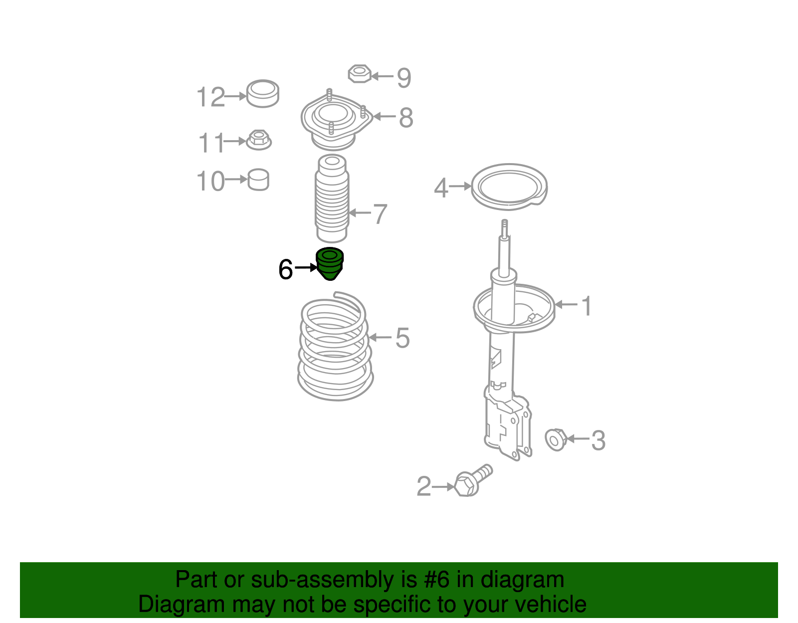 54626-1M000 - Strut Bumper 2004-2013 Kia | Kia.Parts Store