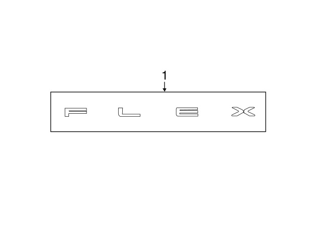 2013-2019 Ford Flex 2009-2015 Ford Flex Black "FLEX" Hood Letters ...