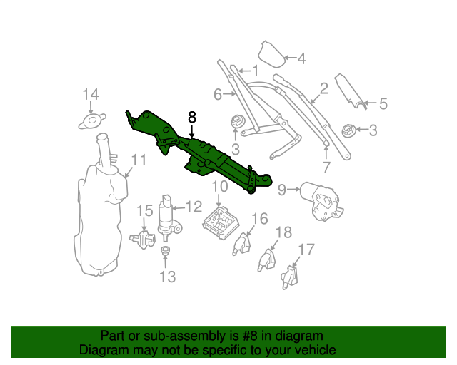 251-820-00-41 - Wiper Linkage 2006-2012 Mercedes-Benz | Mercedes-Benz ...