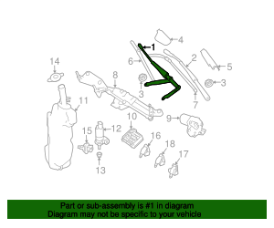 251-820-02-44 - Wiper Arm 2006-2012 Mercedes-Benz | Mercedes-Benz USA Parts