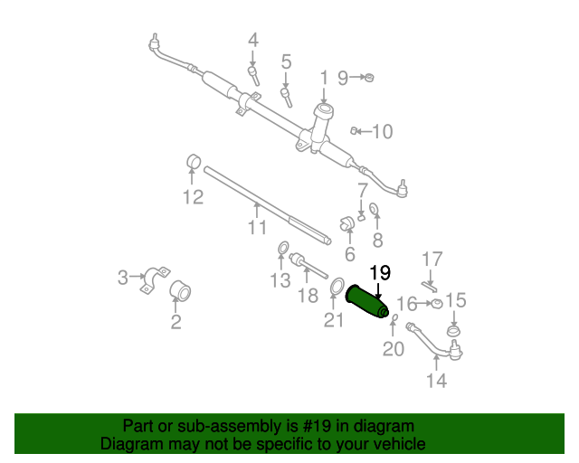 2008-2012 Hyundai Elantra Tie Rod Boot 57740-1H000 | OEM Parts Online