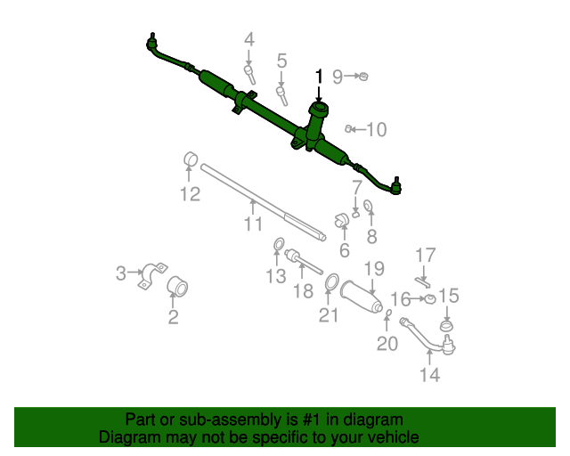 56500-2H300 - Steering Gear 2011-2012 Hyundai Elantra | Hyundai OEM Part