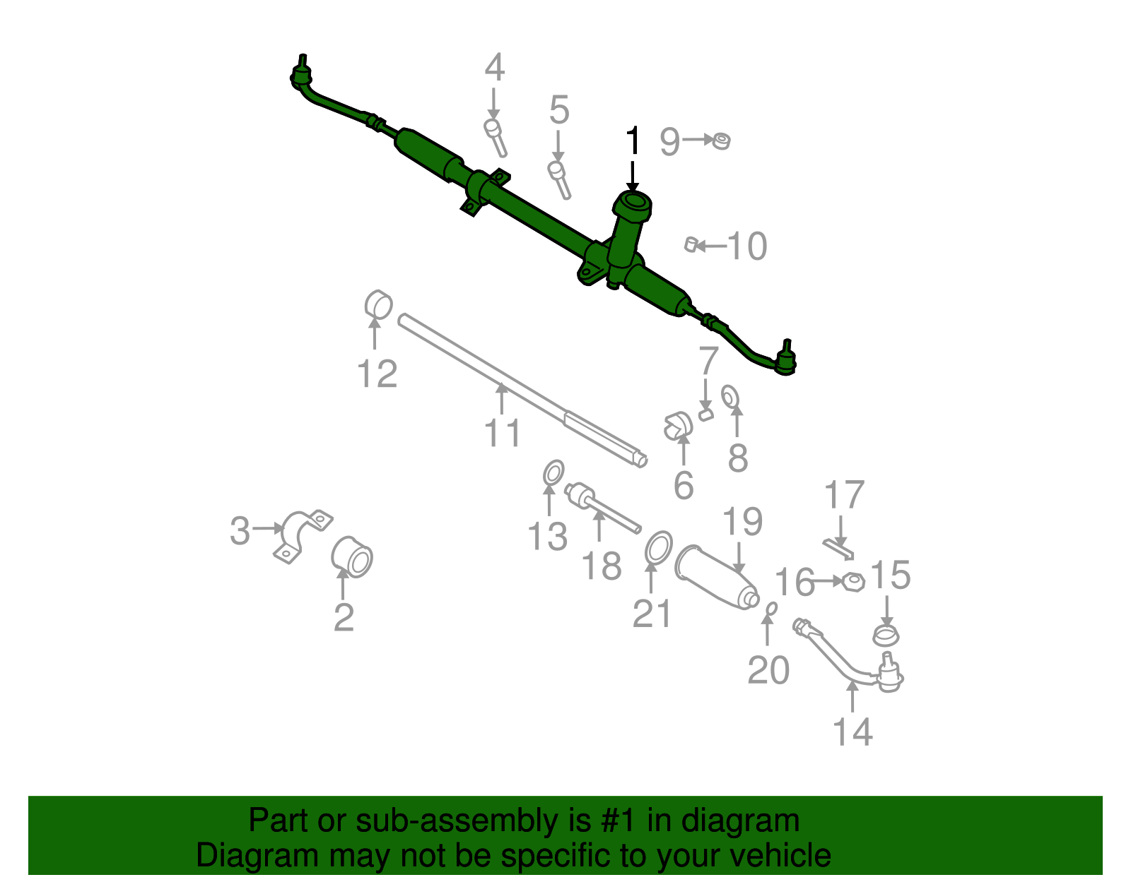 56500-2H300 - Steering Gear 2011-2012 Hyundai Elantra | Hyundai OEM Part