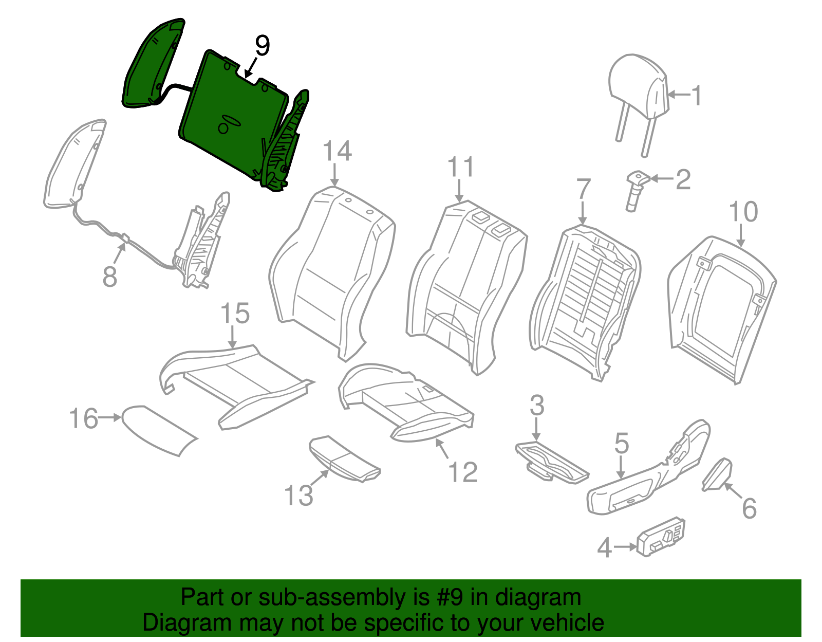 52-10-7-418-340 - Lumbar Support - 2018-2024 BMW | BMW Parts Exchange