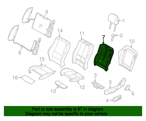 52-10-7-414-625 - Seat Back Frame 2018-2023 BMW | AutoNationParts.com