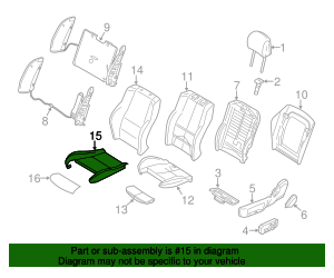 52-10-5-A54-949 - Seat Cushion Cover 2018-2023 BMW | AutoNationParts.com