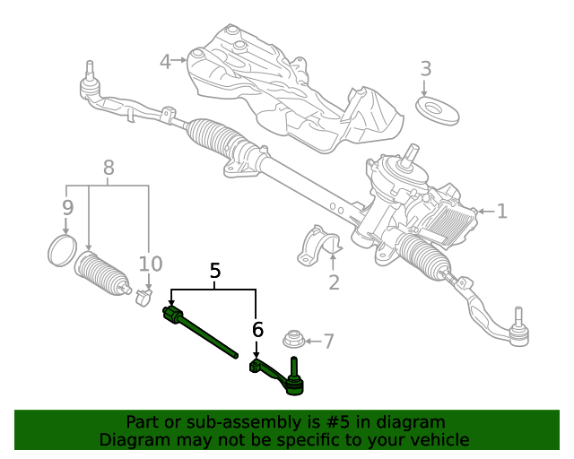 32106899815 - 2016-2024 BMW Tie Rod Assembly (32-10-6-899-815) | BMW of ...
