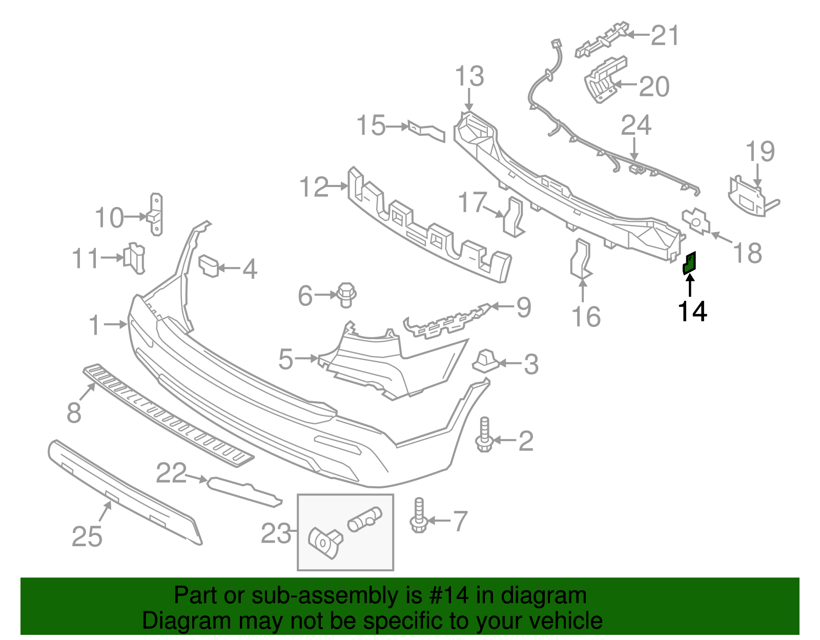 86687-1U000 - Impact Bar Bracket 2011-2013 Kia Sorento | Kia.Parts Store