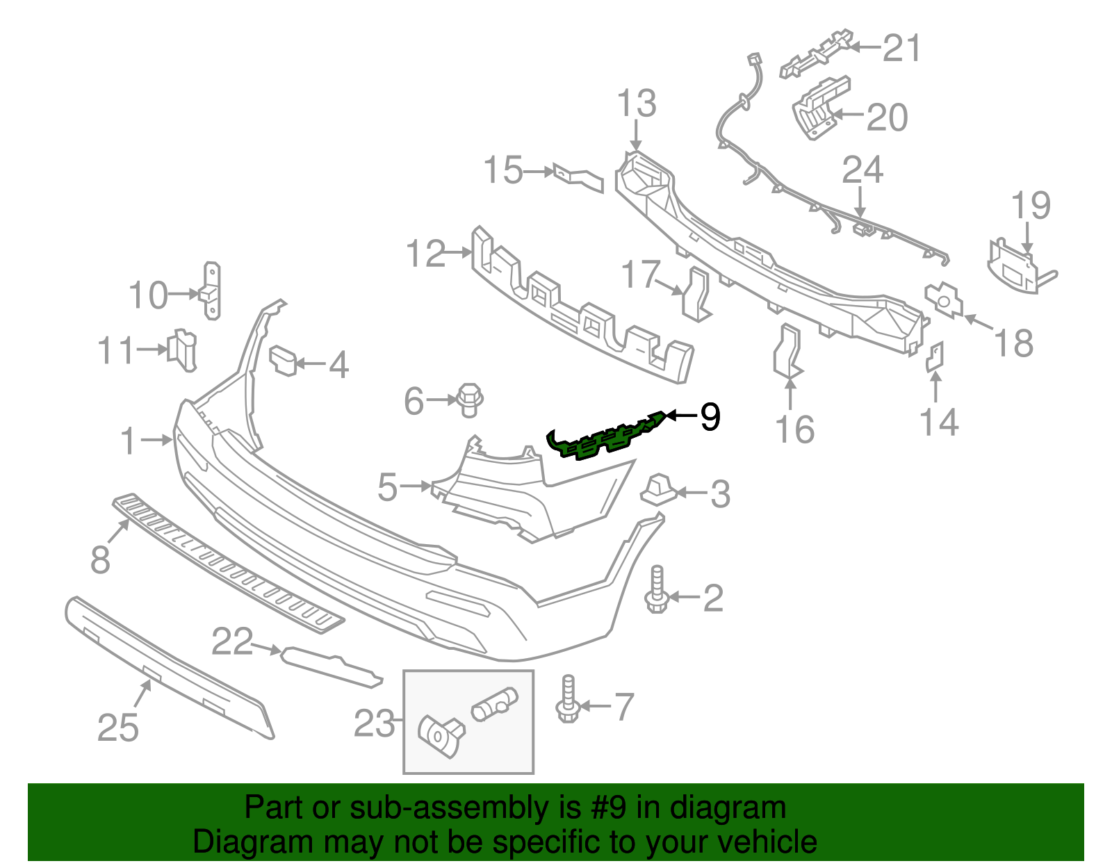 86677-2P000 - Bumper Cover Side Reinforced 2011-2015 Kia Sorento | Kia ...