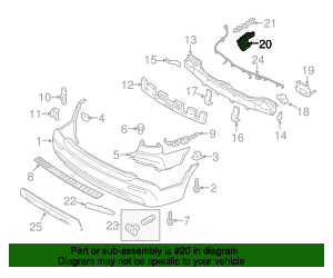 86672-1U000 - Bumper Bracket 2011-2013 Kia Sorento | Kia.Parts Store