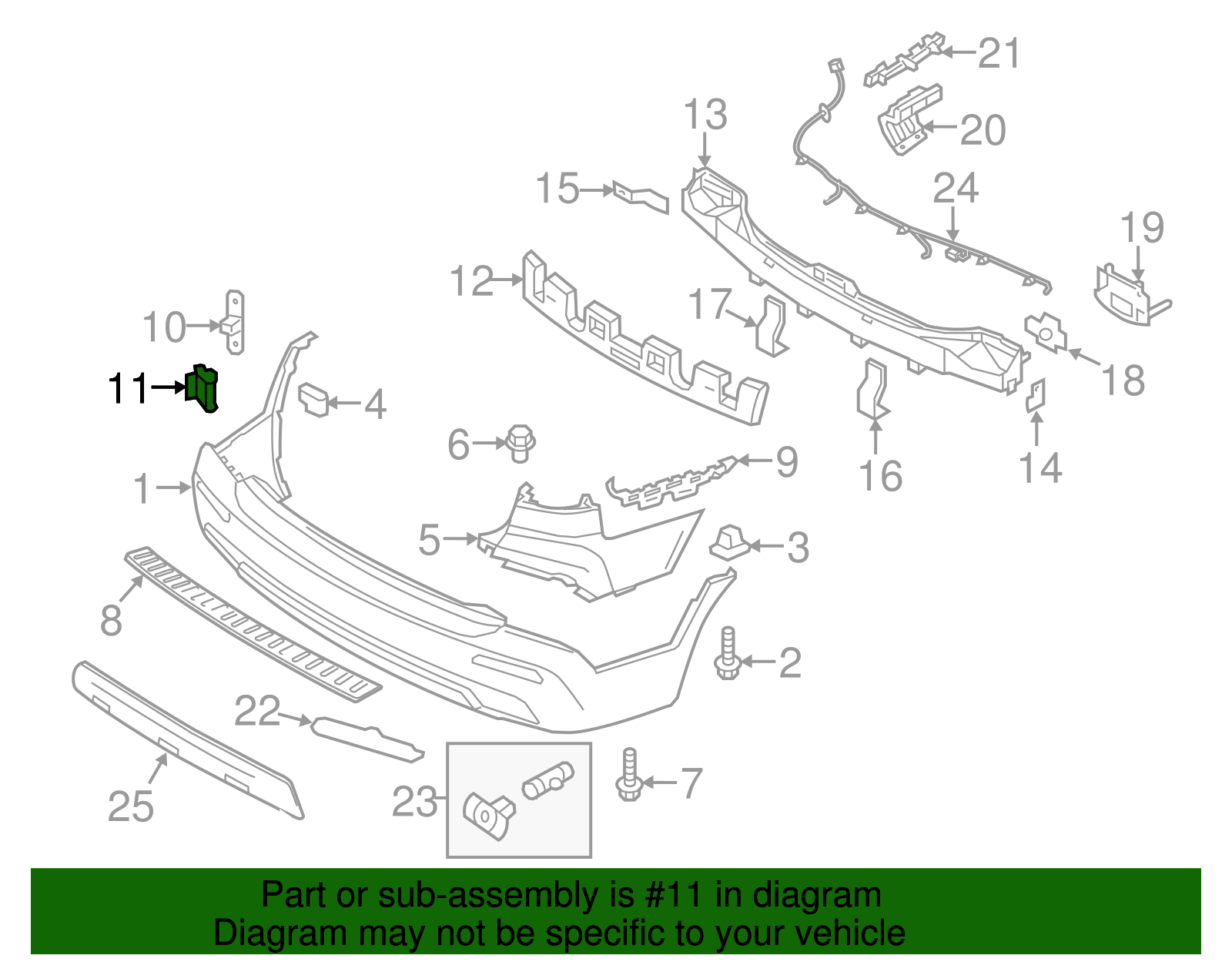 86657-2P000 - Mount Bracket Retainer Bracket 2011-2015 Kia Sorento ...