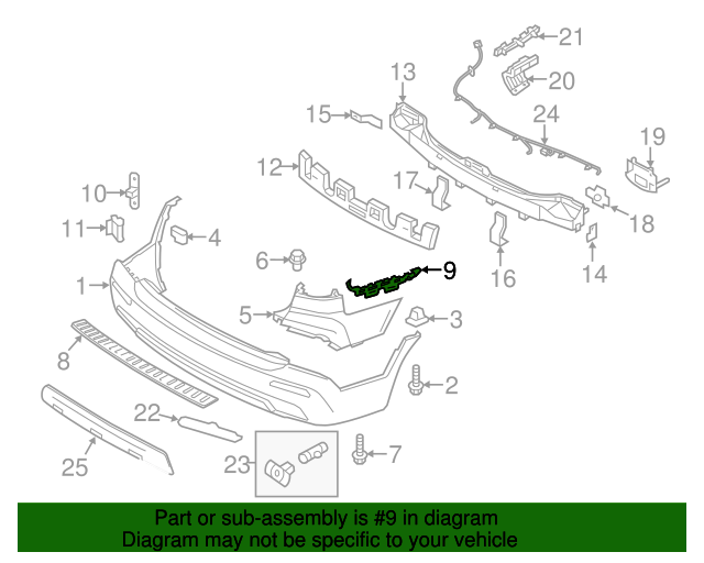 86677-2P000 - Bumper Cover Side Reinforced 2011-2015 Kia Sorento | Kia ...