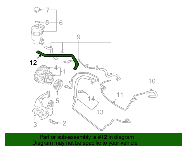 4455A336 - Suction Hose - 2007-2013 Mitsubishi Outlander | Lasco Auto Parts