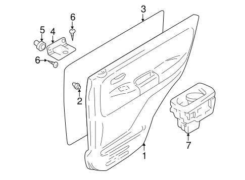 Interior Trim - Rear Door for 2000 Chevrolet Tracker | My GM Part